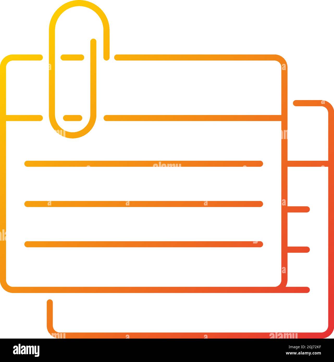 Index card gradient linear vector icon Stock Vector Image & Art - Alamy