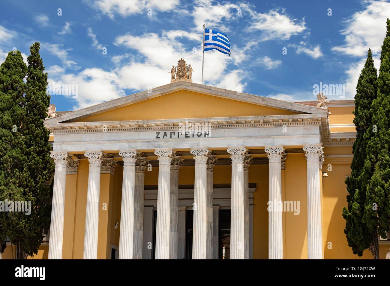 The Zappeion building in the National Garden of Athens, Greece Stock ...