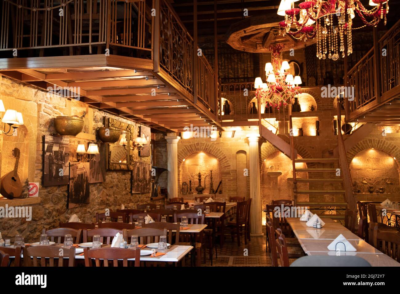 Traditional local restaurant cafe in Athens, Greece Stock Photo - Alamy
