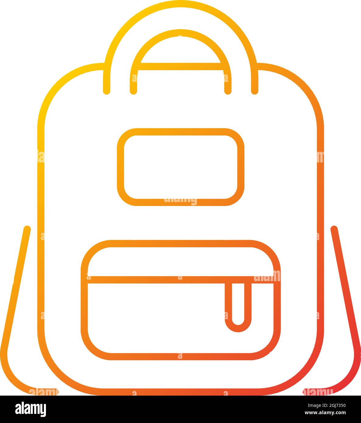 Schoolbag gradient linear vector icon Stock Vector Image & Art - Alamy
