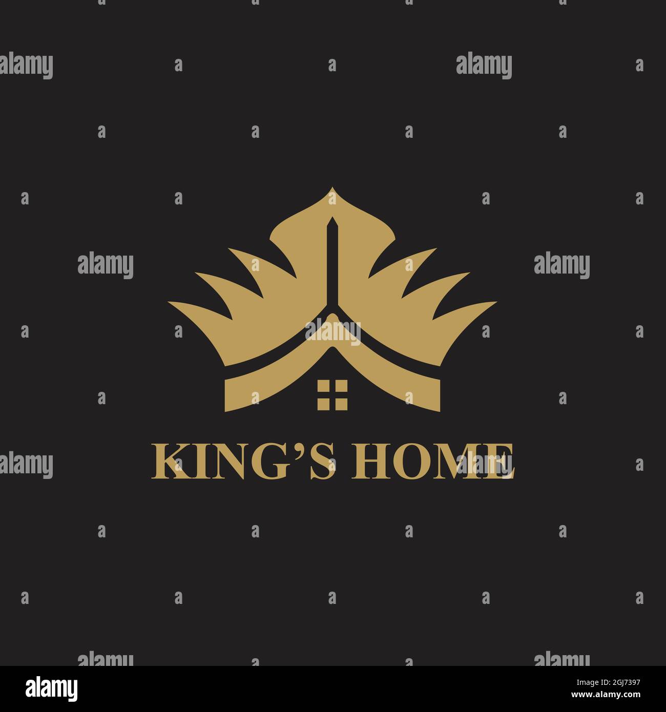 King's home logo icon design vector template illustration Stock Vector ...