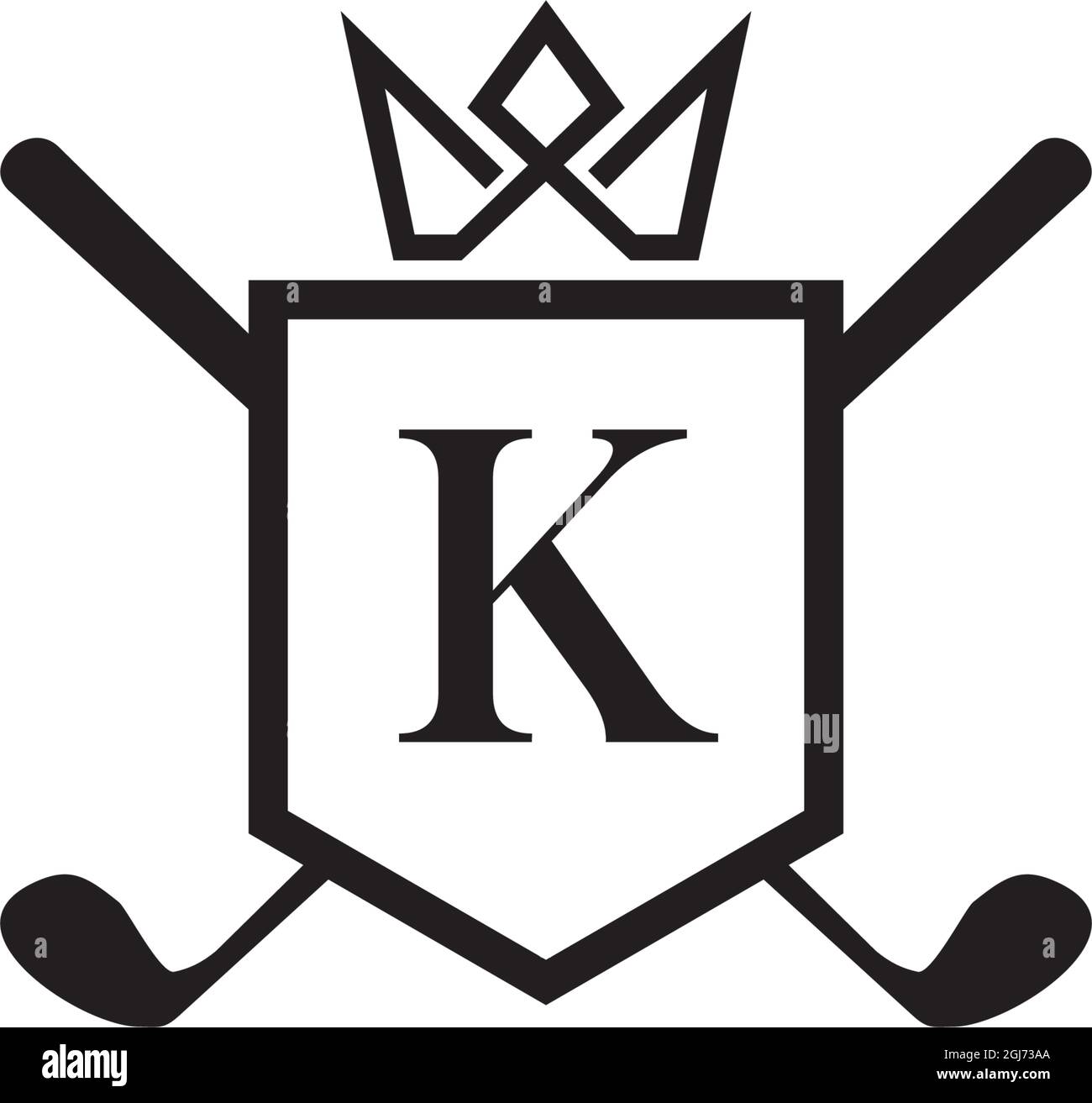 King of golf logo design vector template illustration Stock Vector ...
