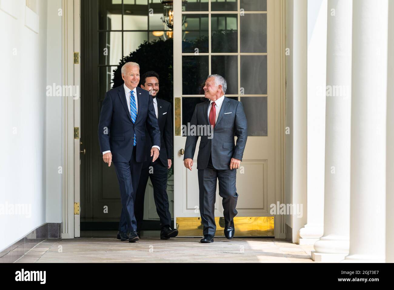 USA. 19th July, 2021. President Joe Biden, King Abdullah II and Crown ...