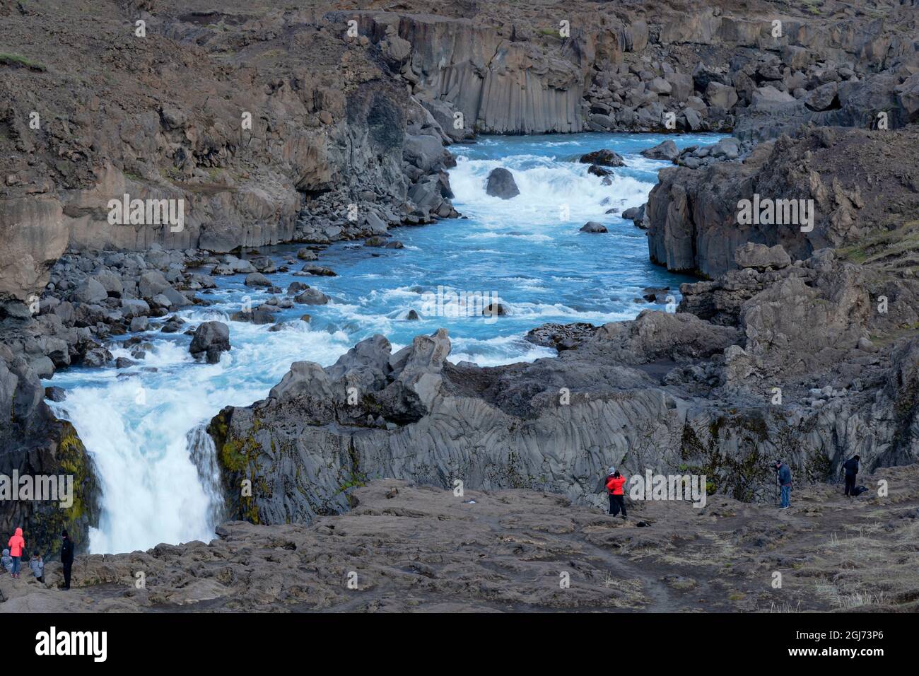 Iceland, Highlands, Sprengisandur Highland Road, River Skjalfandafljot ...