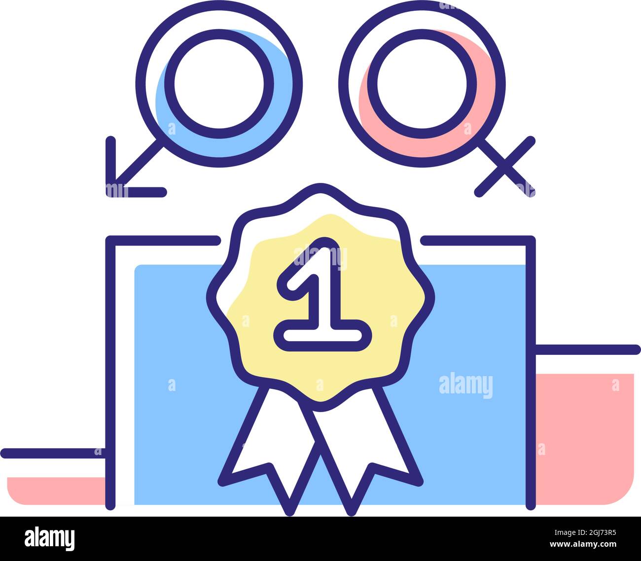 Gender equality color line hi-res stock photography and images - Alamy