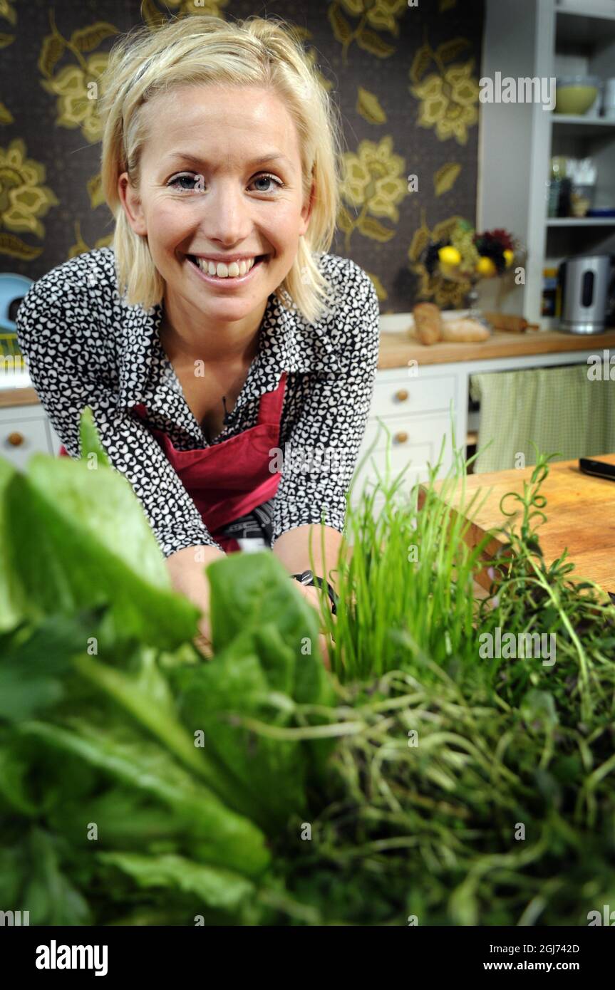 TV chef Tina Nordstrom in her kitchen in Helsingborg Stock Photo - Alamy