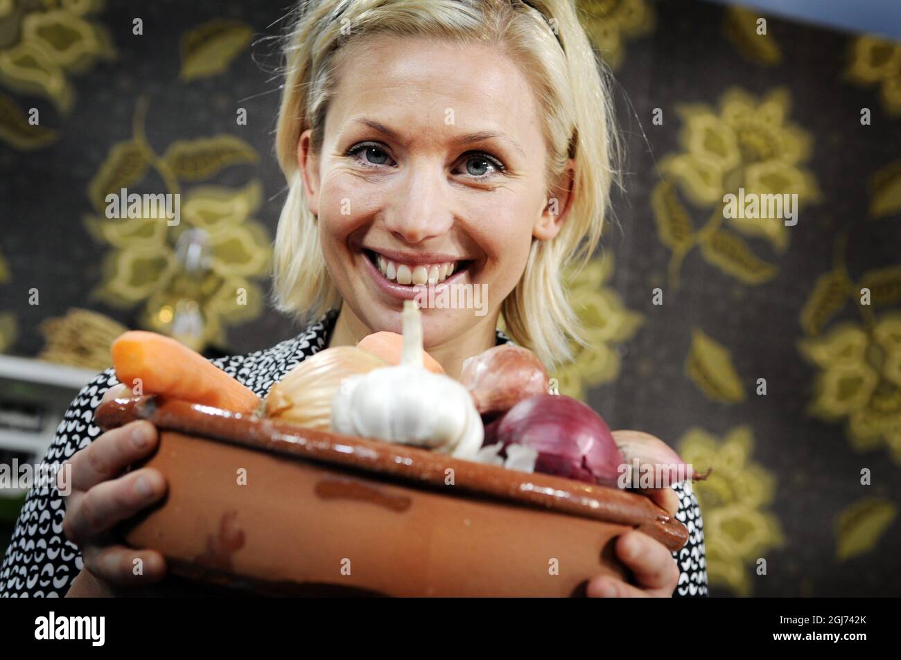 TV chef Tina Nordstrom in her kitchen in Helsingborg Stock Photo - Alamy