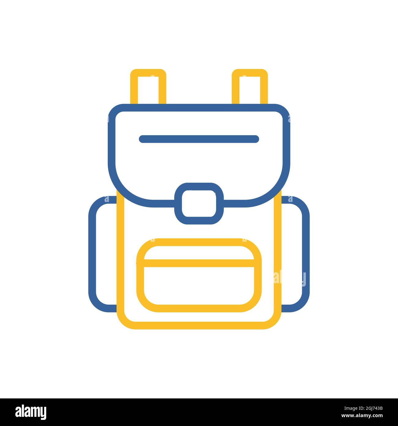 Camping backpack vector icon. Camping and Hiking sign. Graph symbol for ...