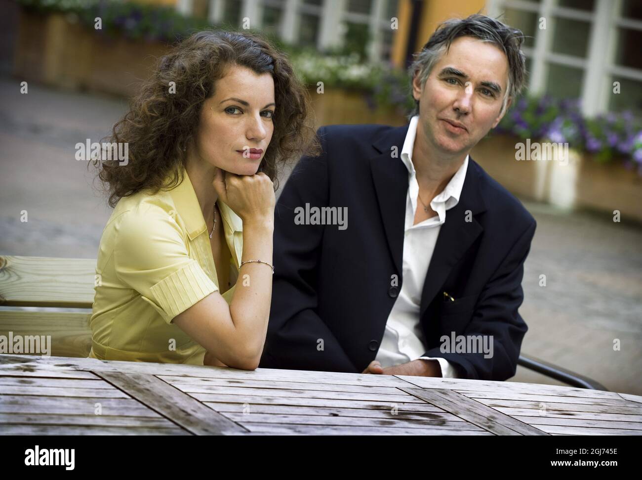 The authors and married couple Alexandra Coelho Ahndoril and Alexander ...