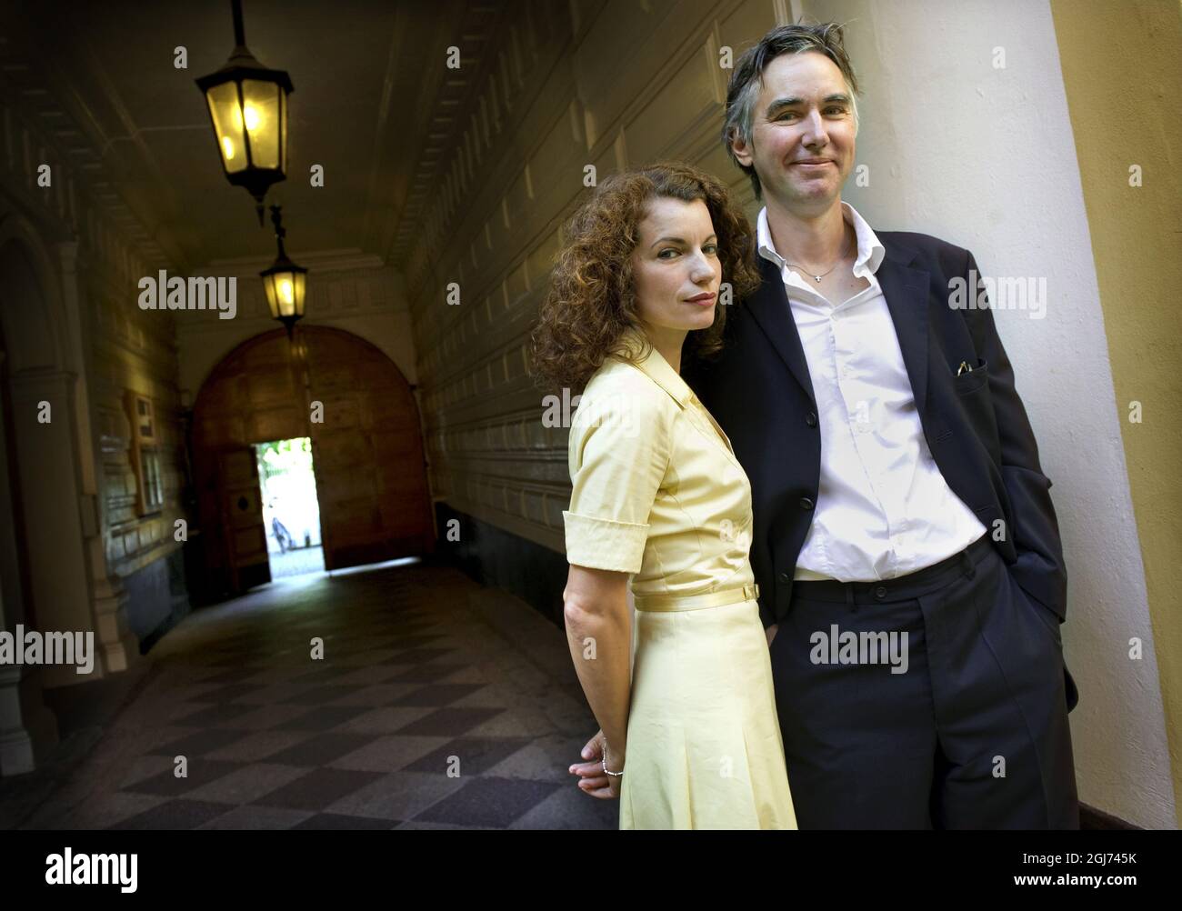 The authors and married couple Alexandra Coelho Ahndoril and Alexander ...