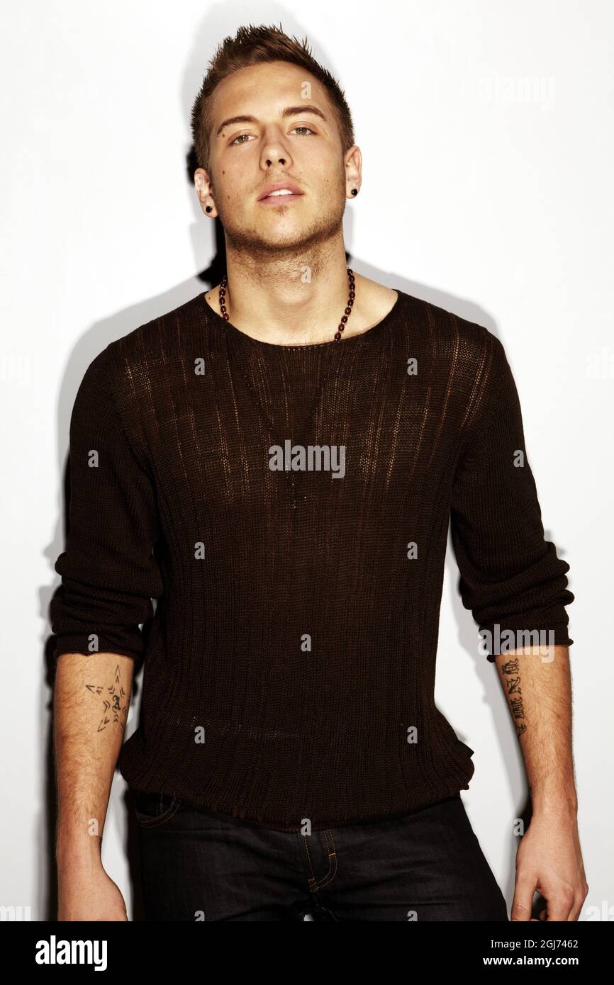 Swedish footballer Anton Hysen during a photoshoot Stock Photo - Alamy