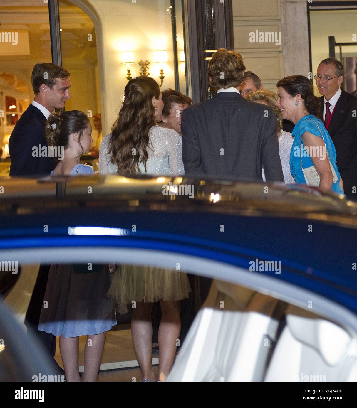 MONTE CARLO 20110701 Princess Caroline of Monaco Friday leaves a party ...