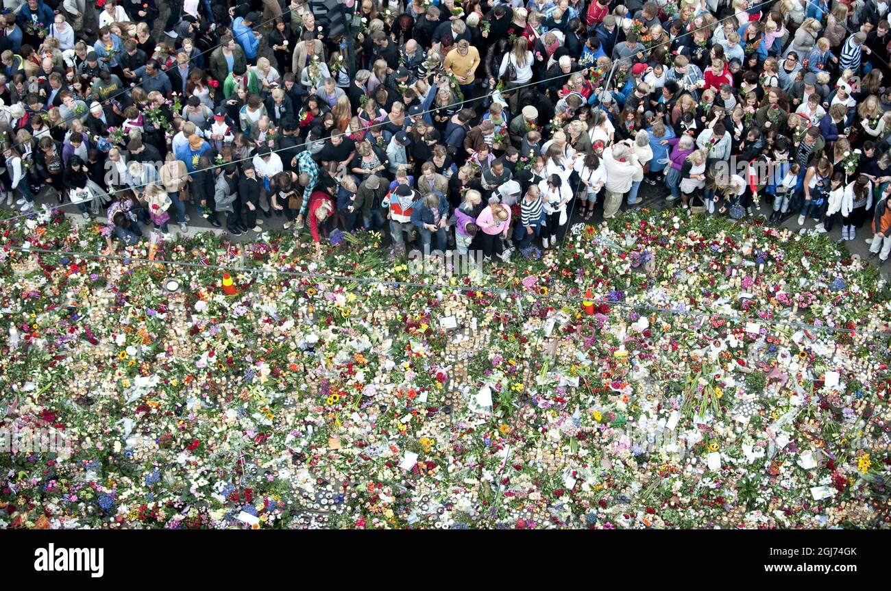 OSLO 20110725 Several hundred thousand Norwegians attended the anti ...