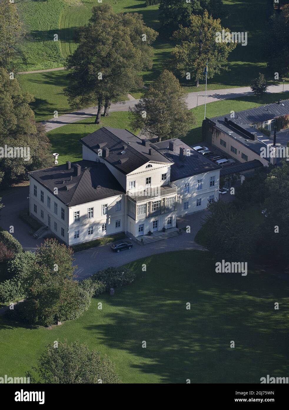 An aerial view over Haga palace in Stockholm, Sweden, October 2, 2011 ...