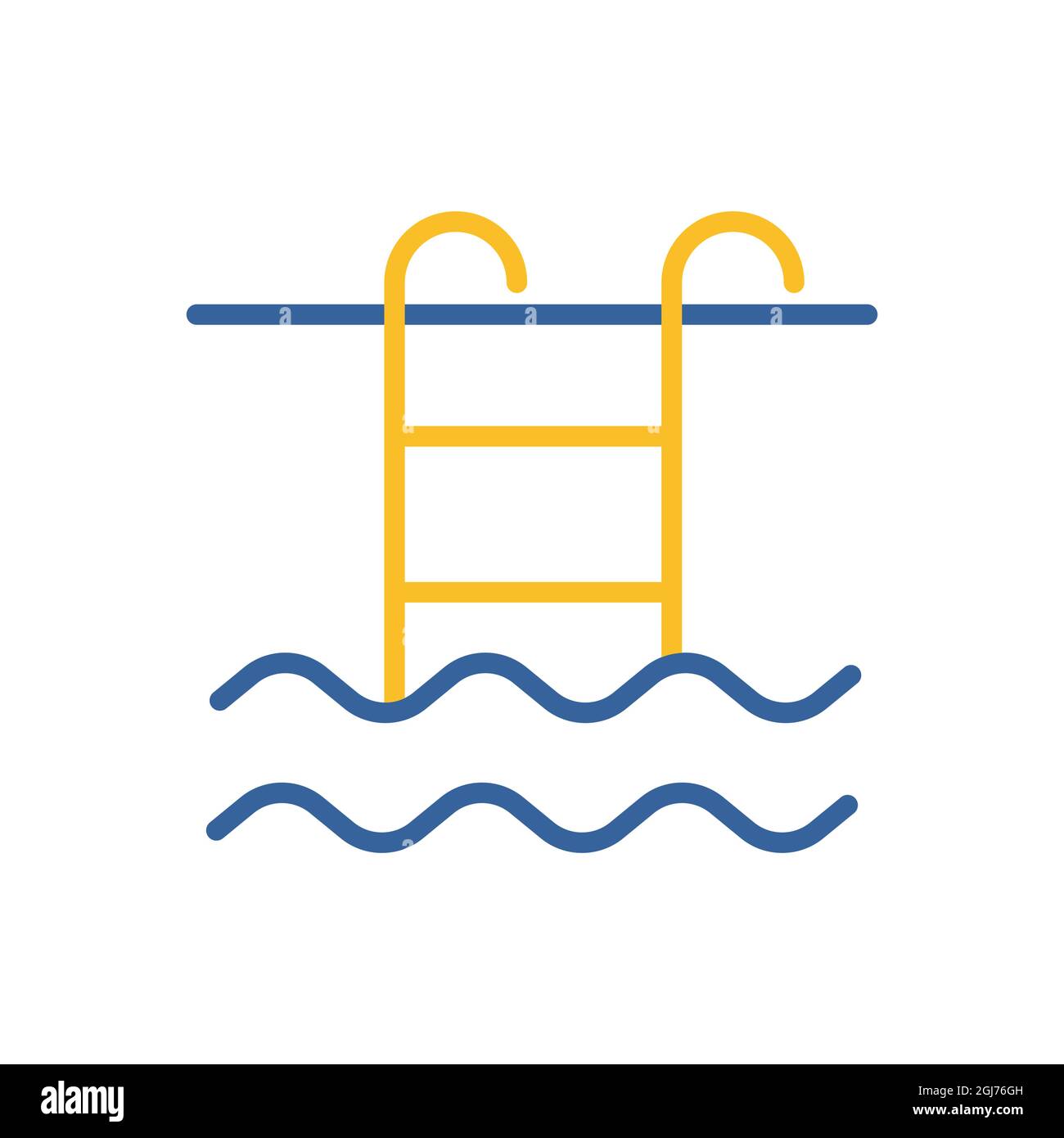 Swimming pool flat vector icon. Graph symbol for travel and tourism web ...