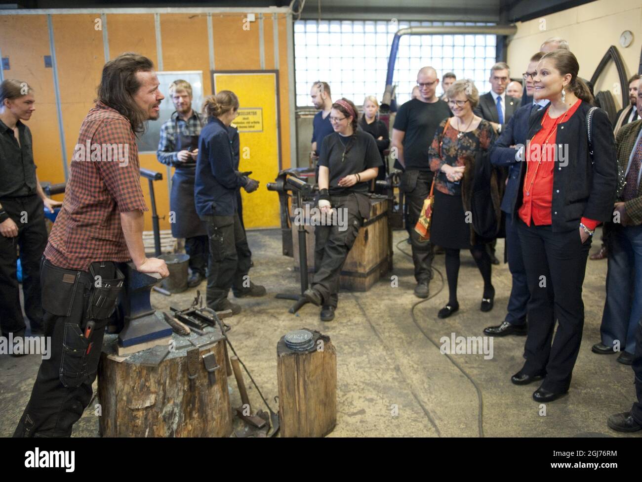 KRAMFORS 2011-11-08 Crown Princess Victoria and Prince Daniel are seen ...