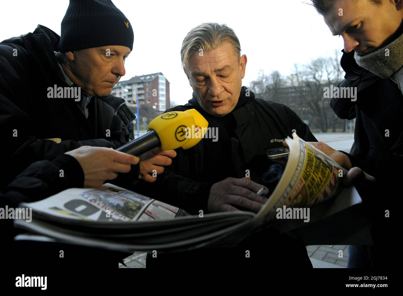 STOCKHOLM 20111216 EX night club owner Mille Markovic is seen looking ...
