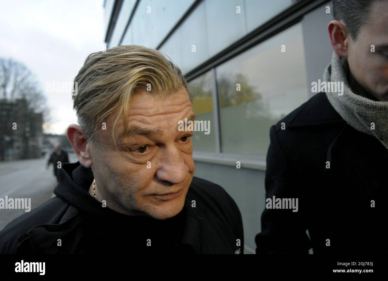 STOCKHOLM 20111216 EX night club owner Mille Markovic is seen looking ...