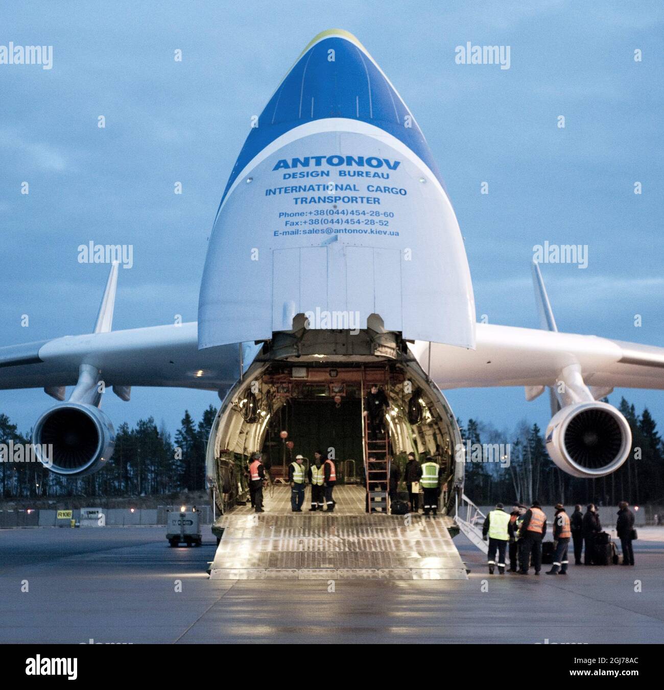 STOCKHOLM 2012-01-05 The world's largest airplane Antonov AN-255 is seen during a stay in ...