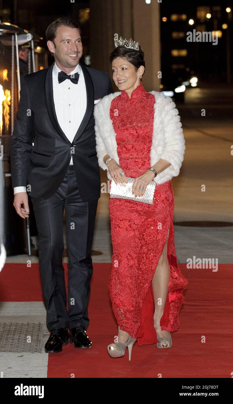 COPENHAGEN 20120114 Countess Alexandra Christina and her husband Martin ...