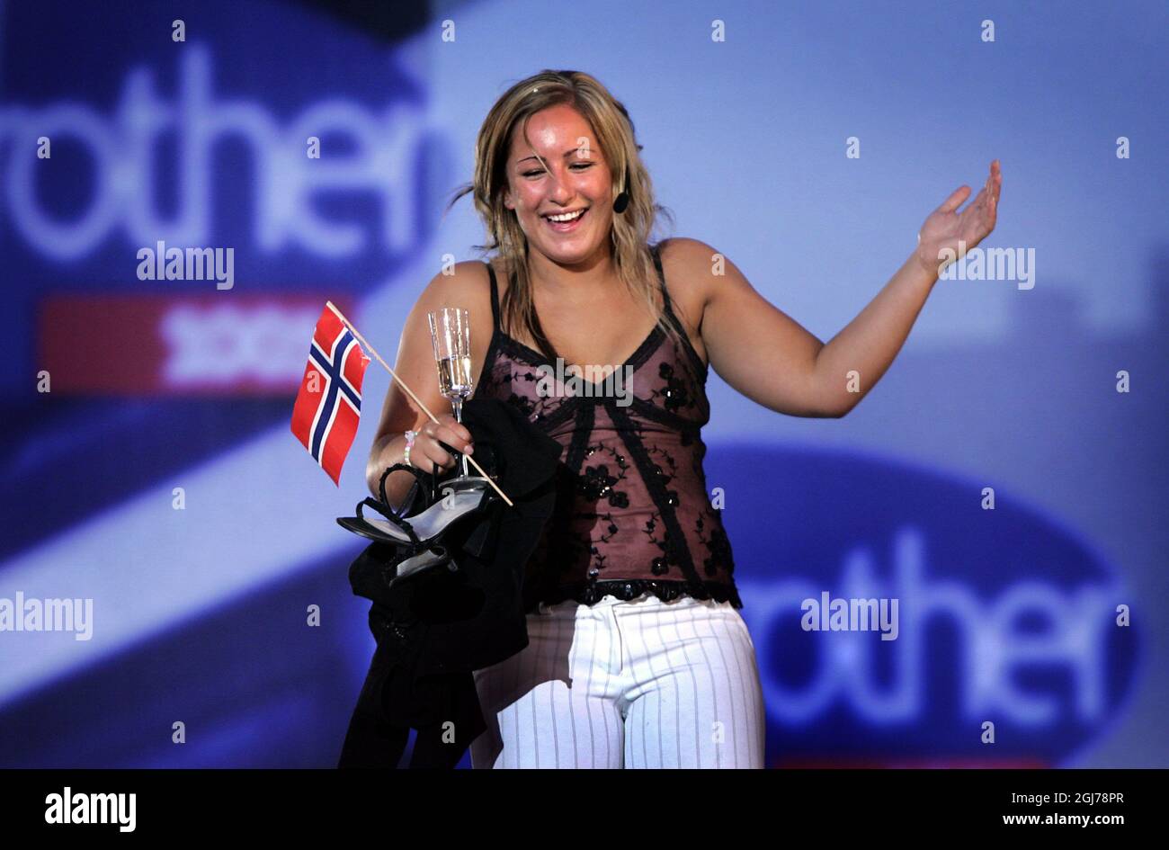 Britt Goodwin celebrates after winning Big Brother Stock Photo - Alamy
