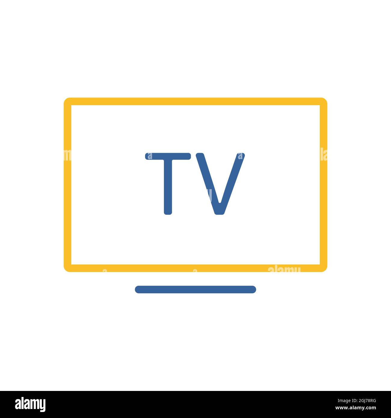 Smart TV flat vector icon. Graph symbol for household electric web site ...