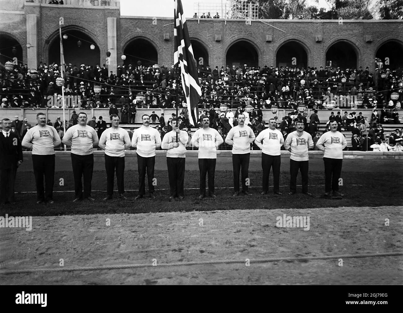 FILE 1912 English tug-of-war-team at the olympics in Stockholm 1912 ...