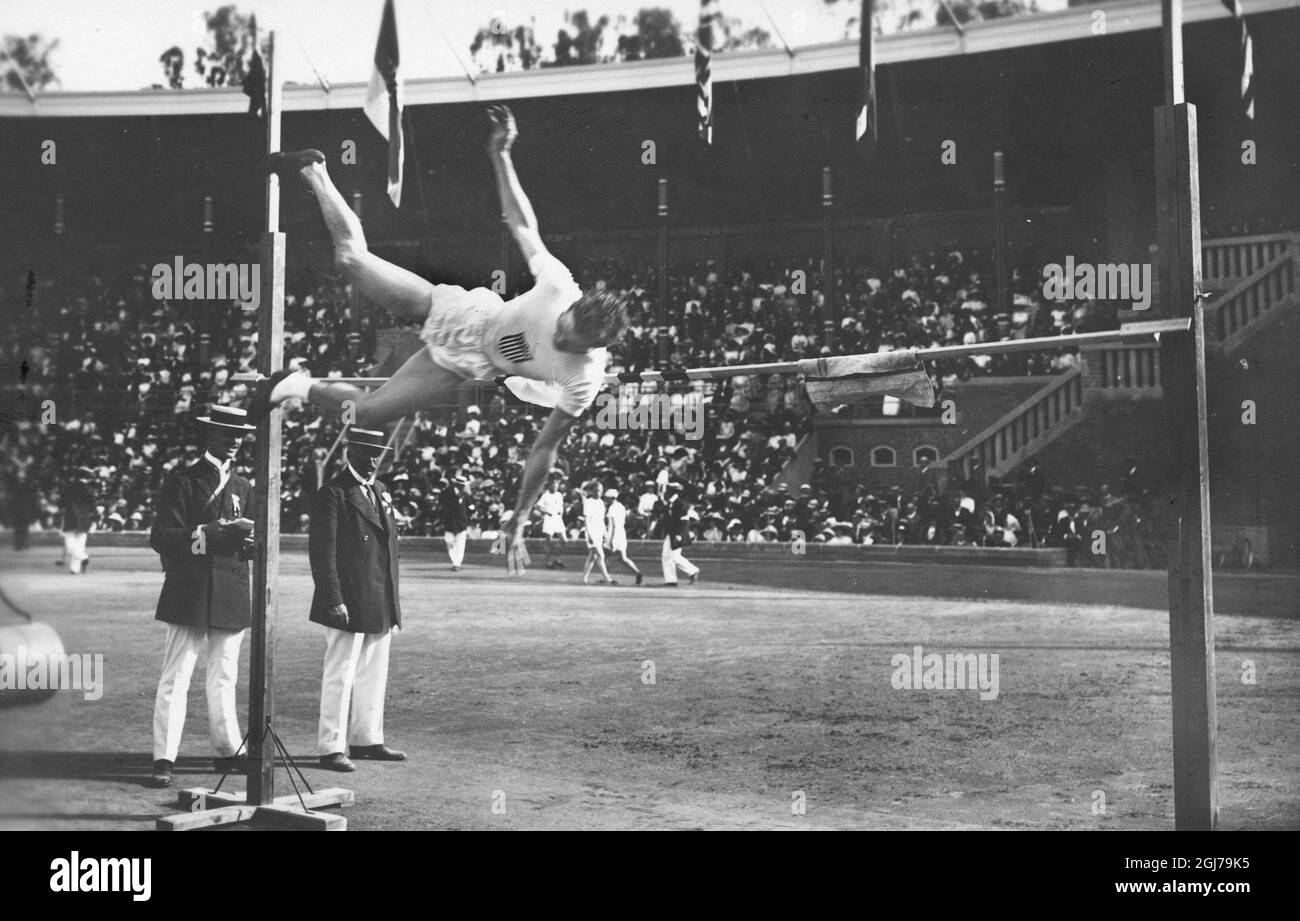 FILE 1912 George Horine from US competing in the High jump at the ...