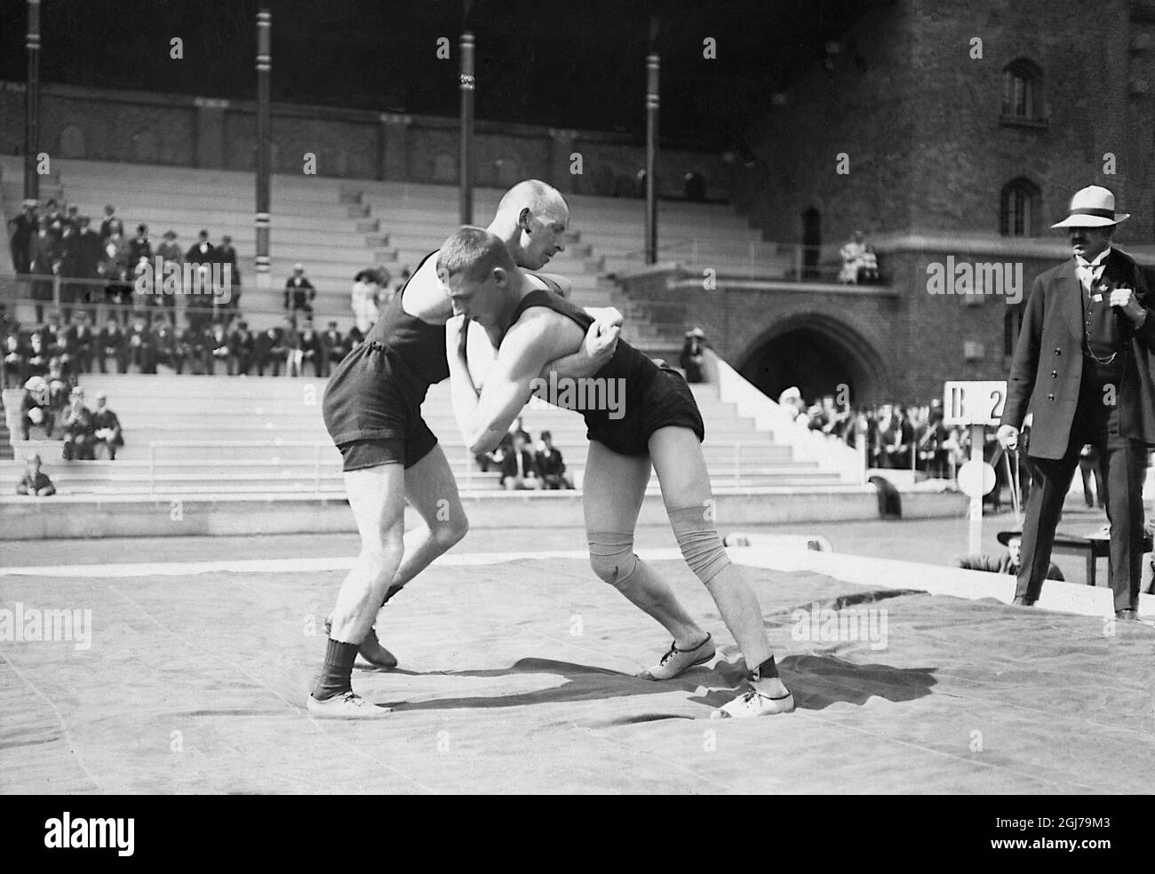 FILE 1912 Wrestling at the Olympics in Stockholm 1912. Foto:Scanpix ...