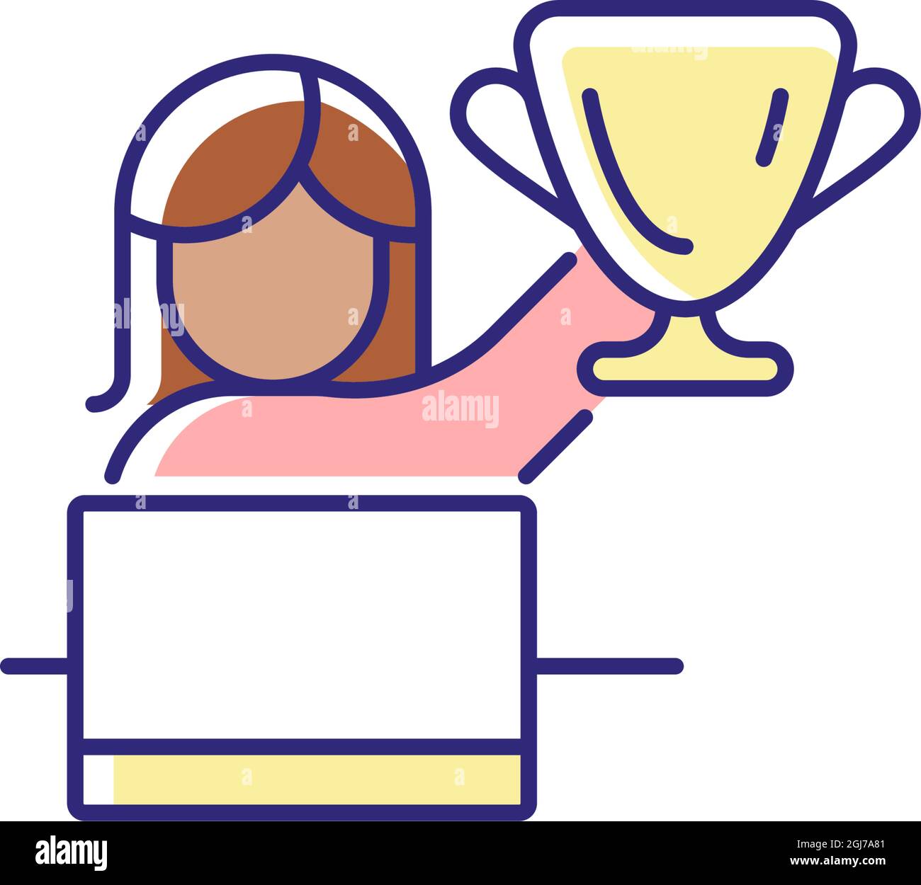 Woman in leadership role RGB color icon Stock Vector Image & Art - Alamy