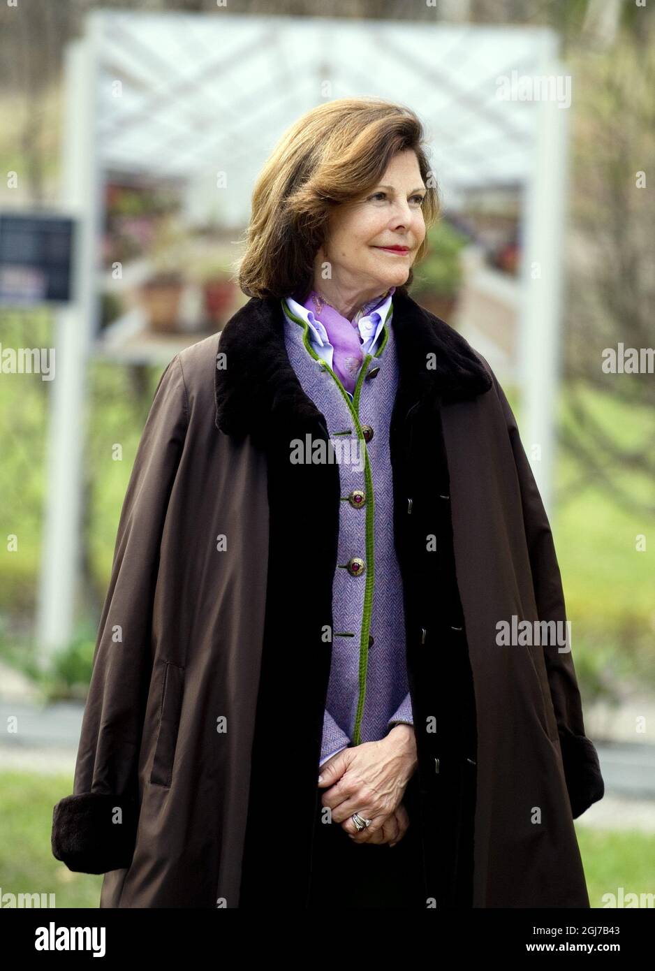 STOCKHOLM 20120427 Queen Silvia at the opening of the "Gardens and gardeners at Drottningholm ...