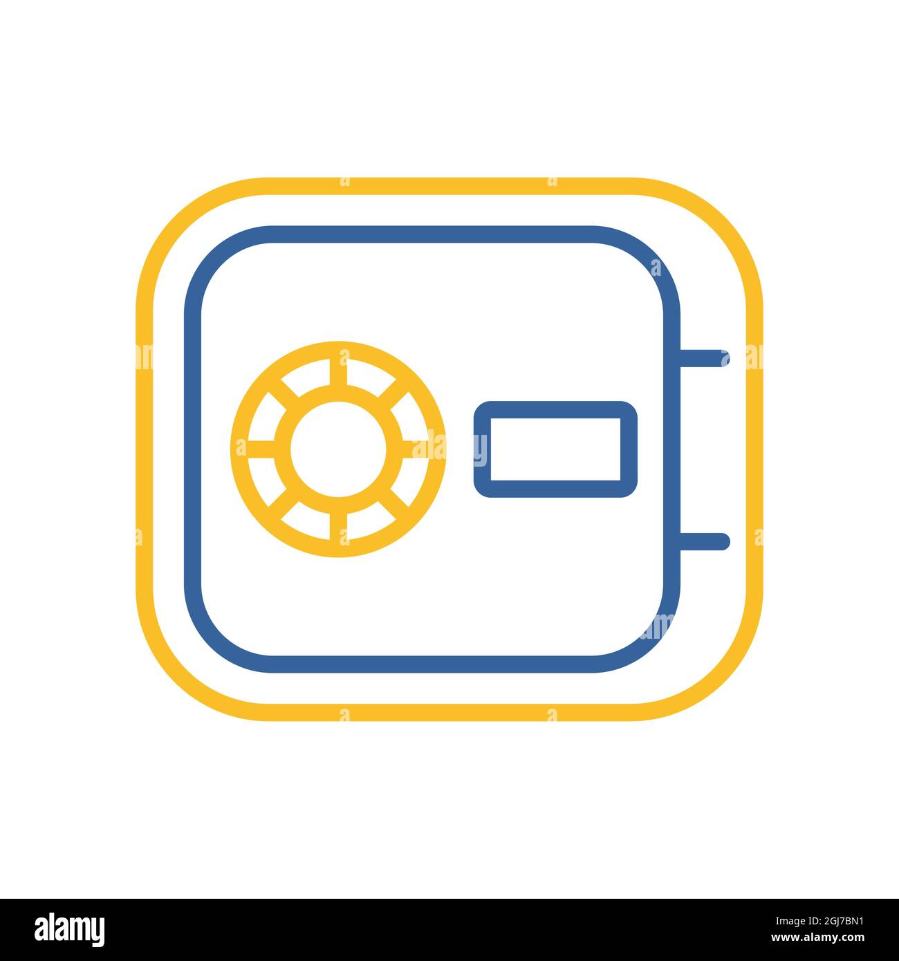 In room safe flat vector icon. Graph symbol for travel and tourism web ...