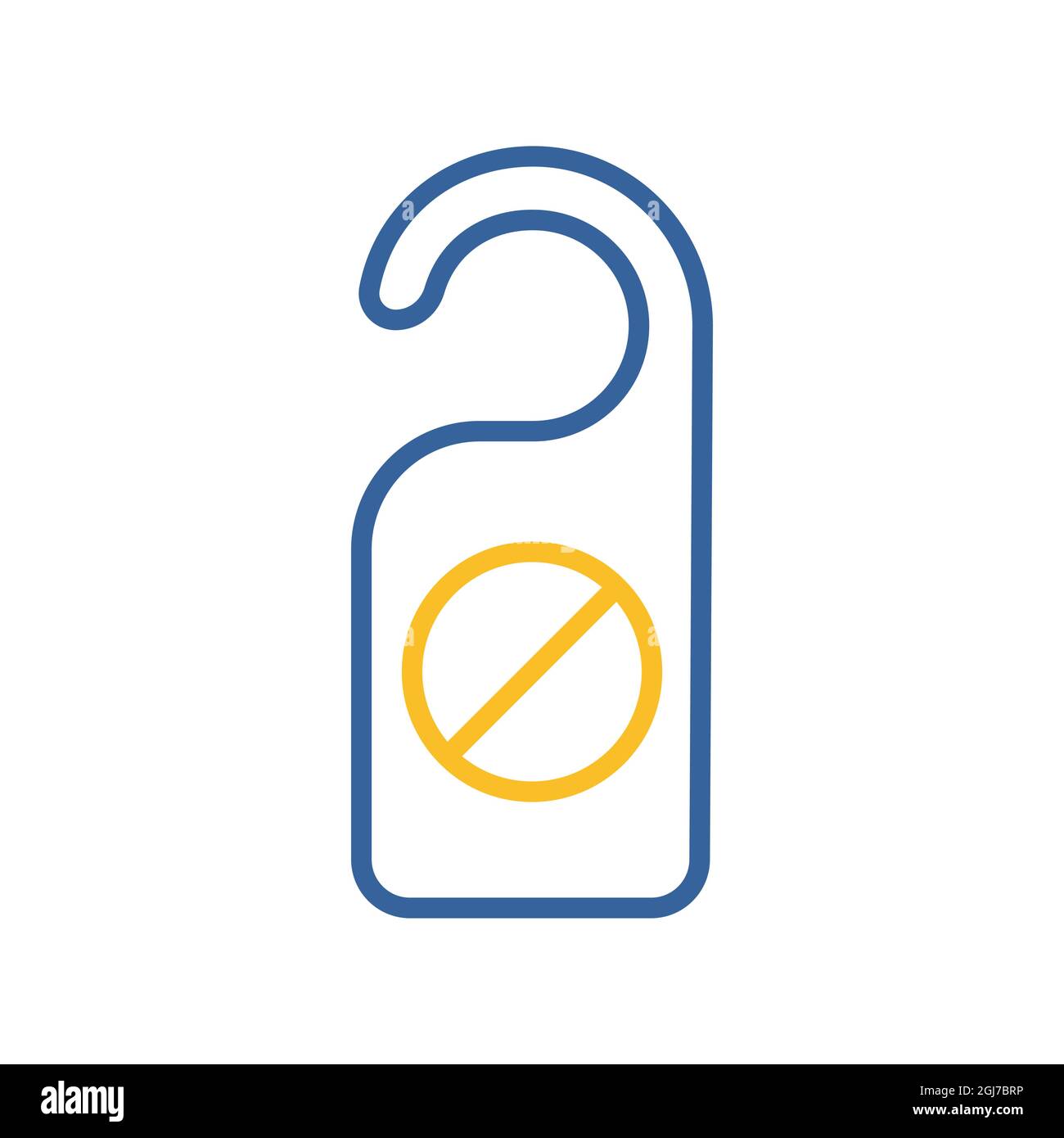 Do Not Disturb Sign Vector Icon Red Hotel Door Warning Messages Graph