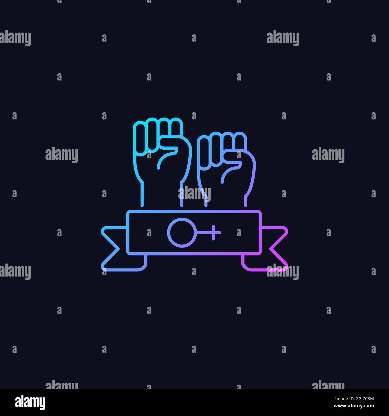 Women community gradient vector icon for dark theme Stock Vector Image ...