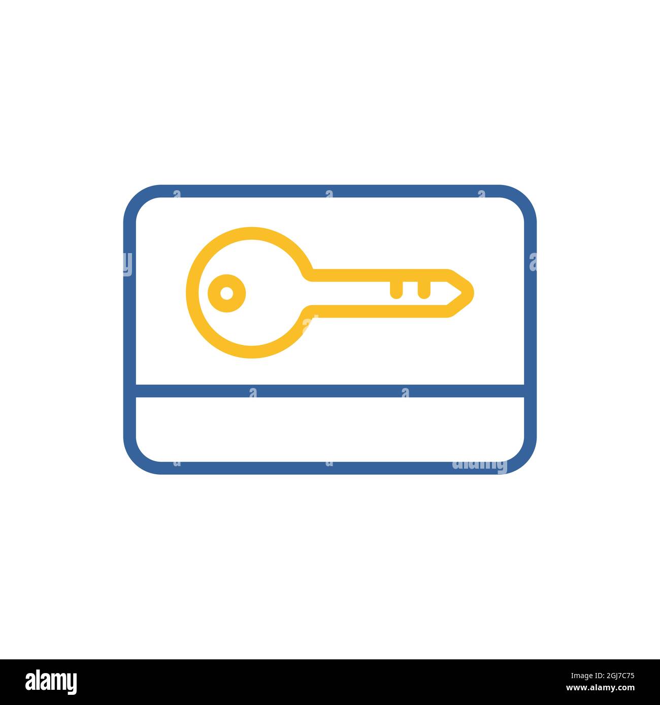 Card key flat vector icon. Graph symbol for travel and tourism web site ...