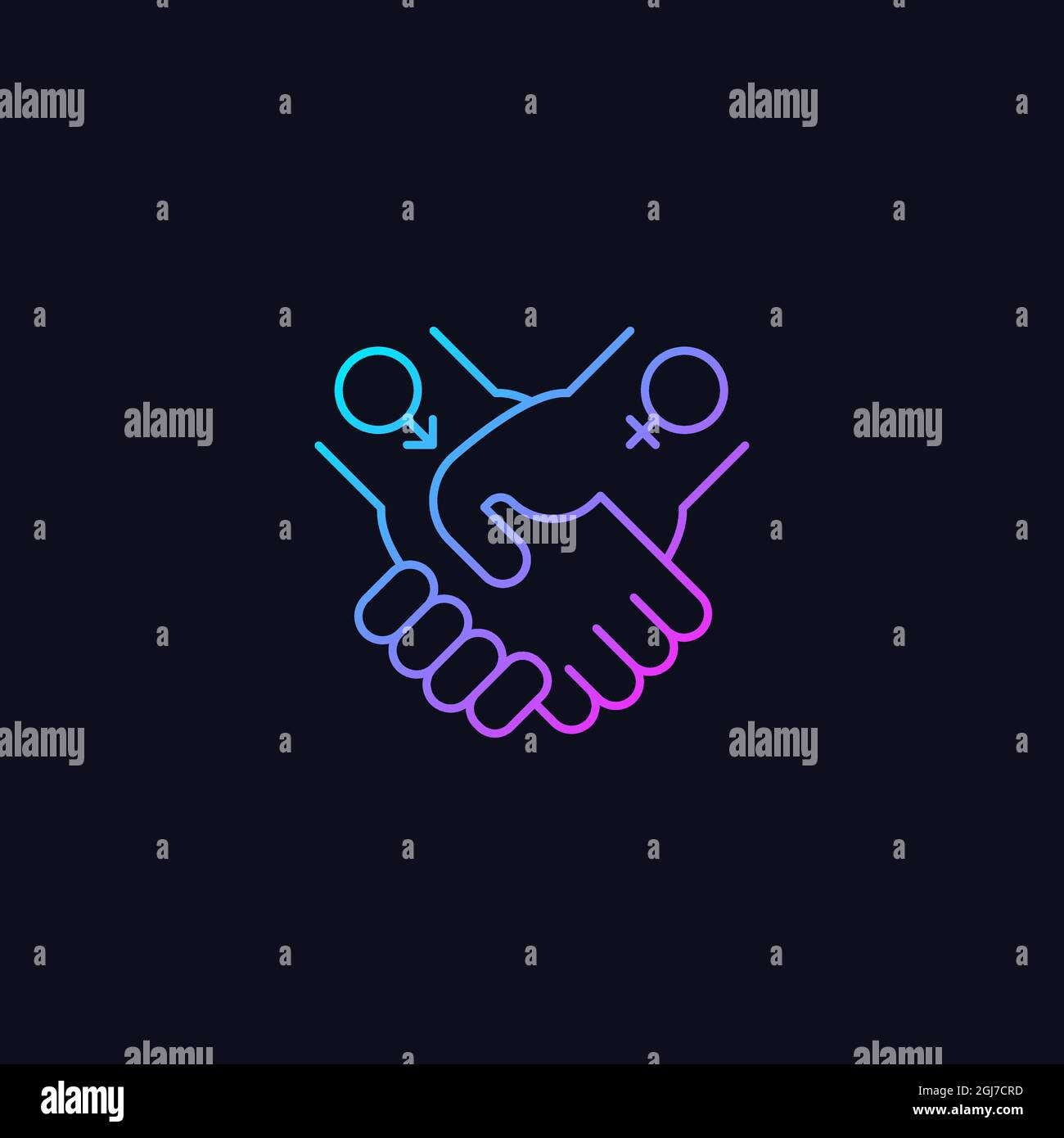 Equitable relationships gradient vector icon for dark theme Stock ...