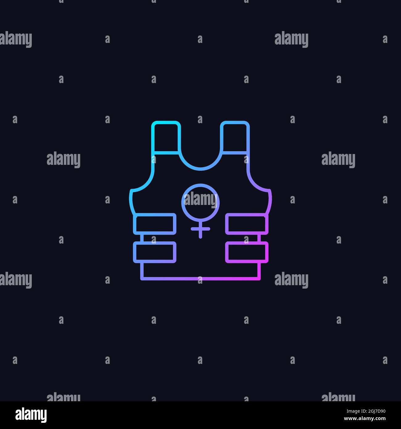 Women in military gradient vector icon for dark theme Stock Vector ...