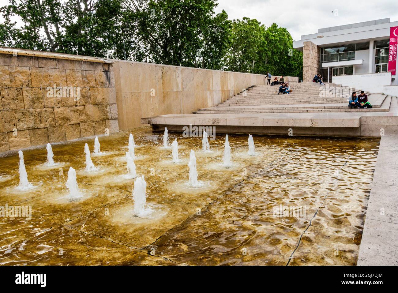 Italy, Rome. Museum of Ara Pacis, designed by Richard Meier, exterior ...