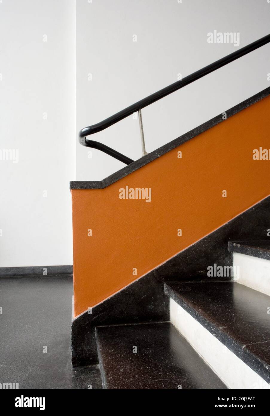 DESSAU 2011-05-25 Interior, staircase, at Bauhaus school in Dessau ...