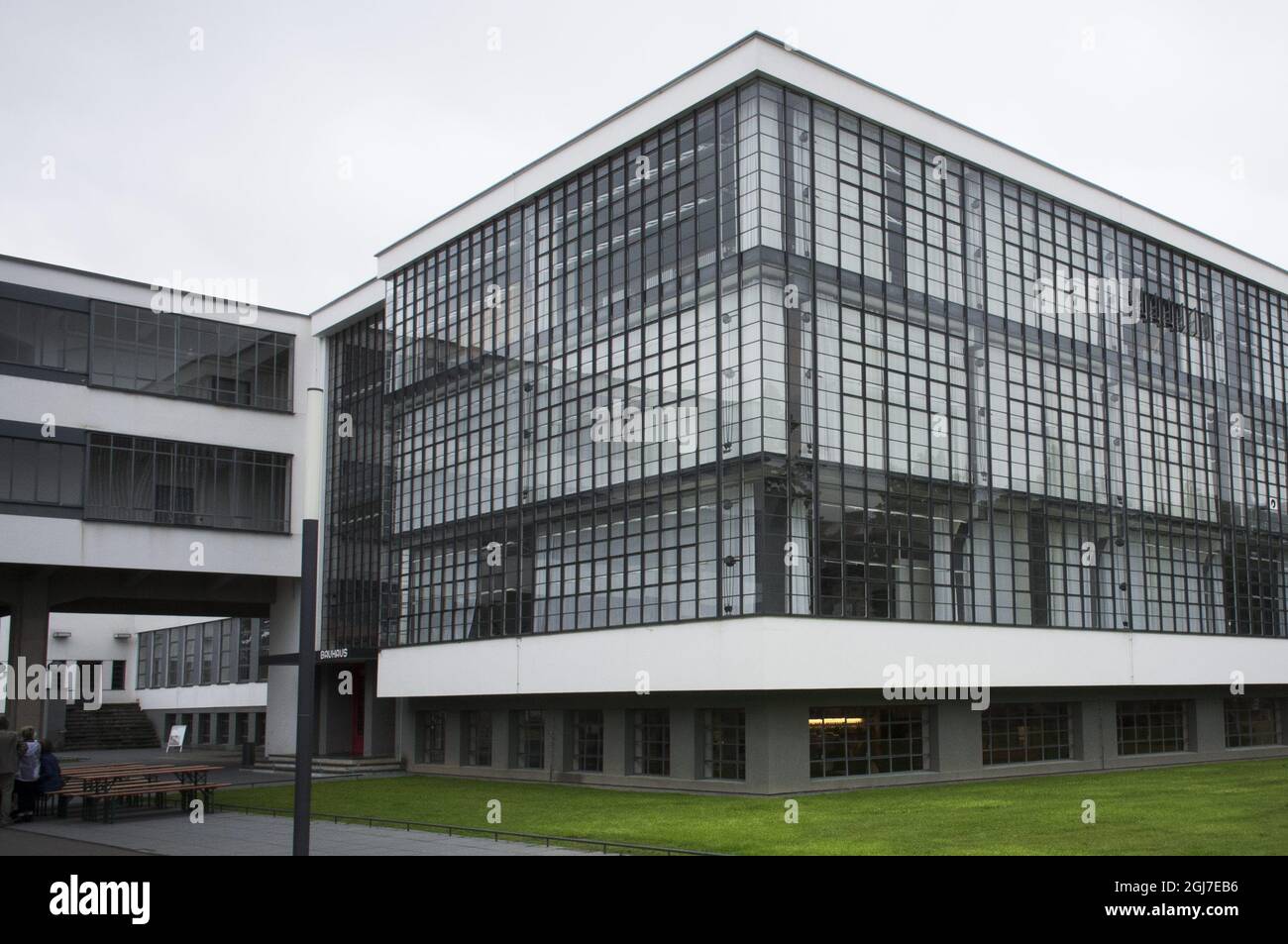DESSAU 2011-05-25 Exterior of Bauhaus school in Dessau Germany where it ...