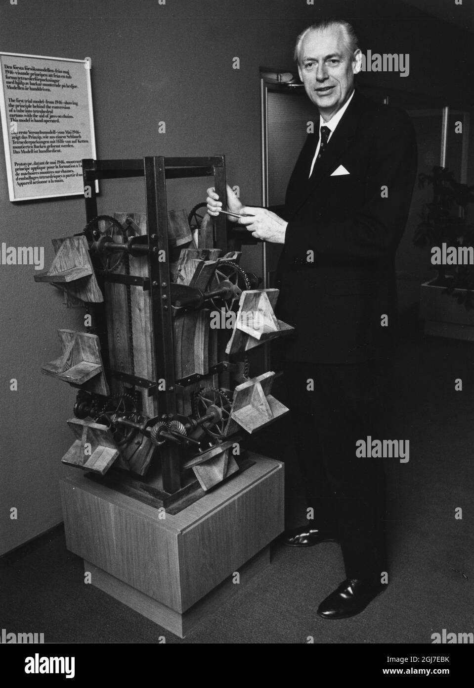 Business man and Investor Hans Rausing, former ceo of Tetra Pak 1954 ...