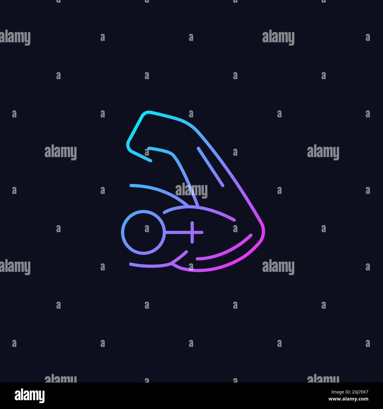 Mentally strong women gradient vector icon for dark theme Stock Vector ...