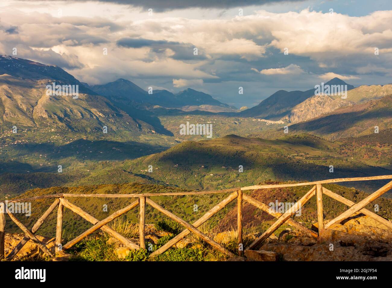Italy, Sicily, Palermo Province, Pollina. View of the Madonie mountain ...