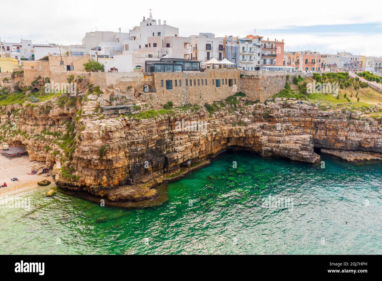 Italy, Apulia, Metropolitan City of Bari, Polignano a Mare. Porto di ...