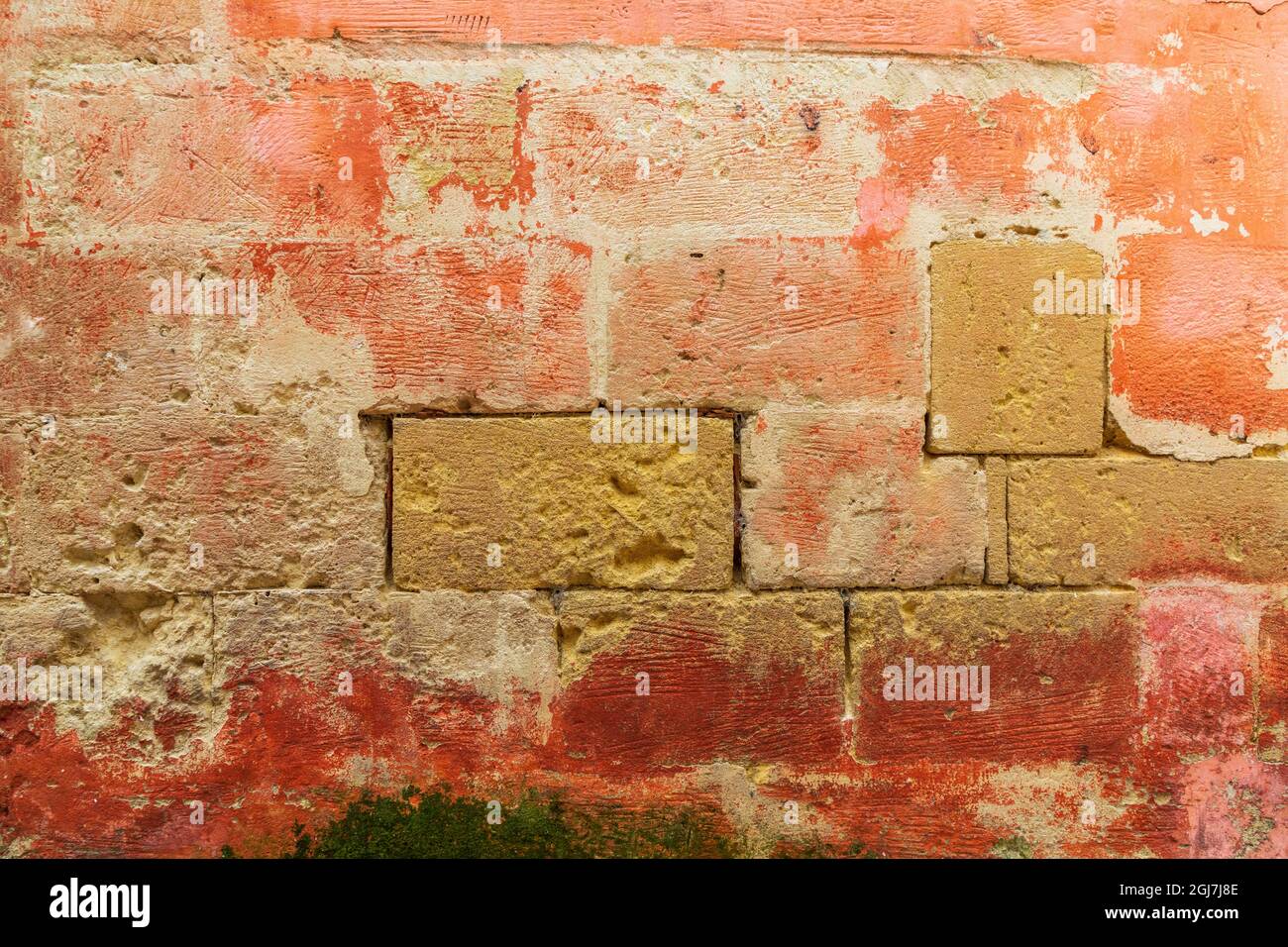 Orange stone wall hi-res stock photography and images - Alamy