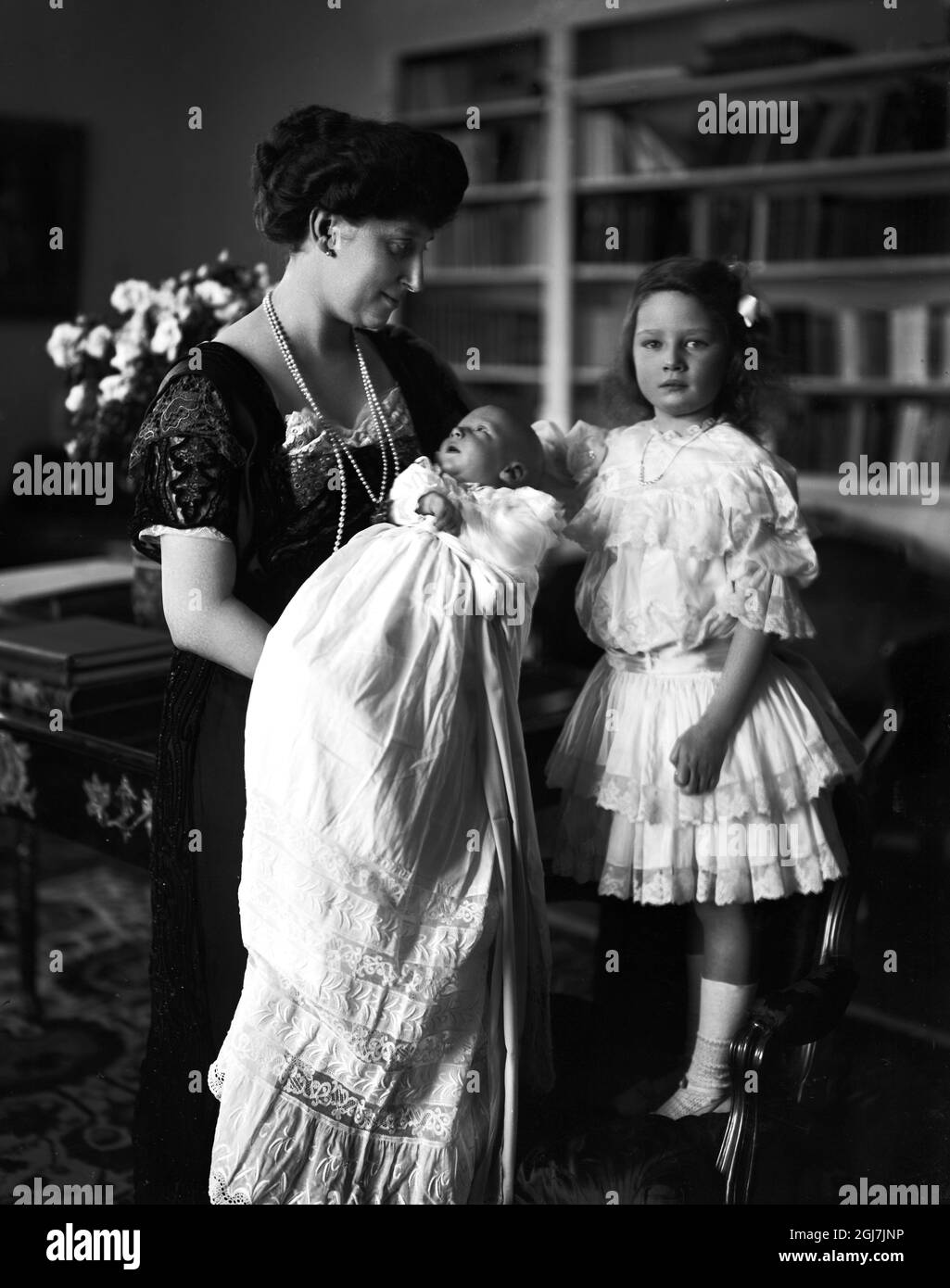 Danish princess Ingeborg with her daughter, princess Astrid and newborn ...