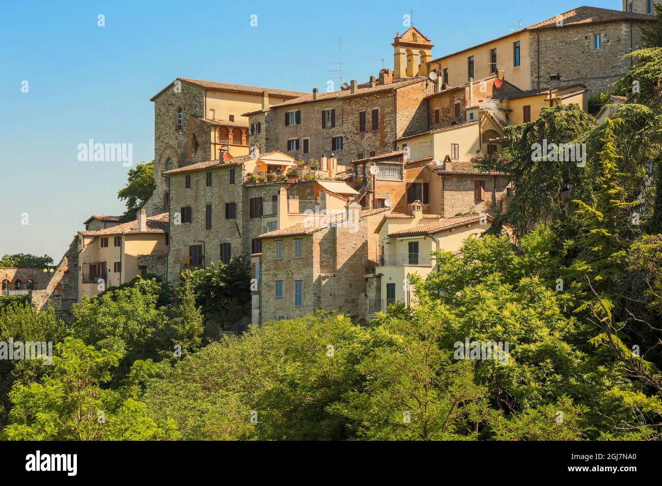 Todi, Umbria, Italy. View of the city of Todi. (For editorial use only ...