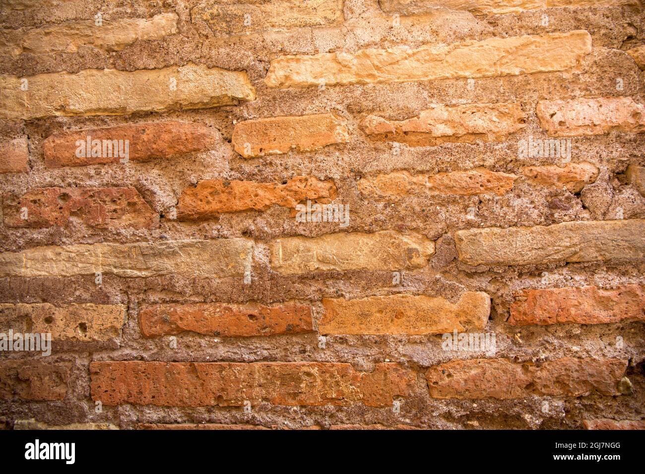 Rome, Lazio, Italy. Brickwork in The Colosseum. (For Editorial Use Only ...
