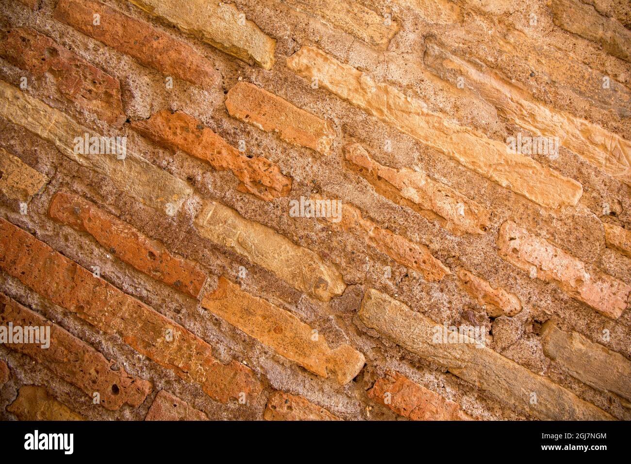 Rome, Lazio, Italy. Brickwork in The Colosseum. (For Editorial Use Only ...
