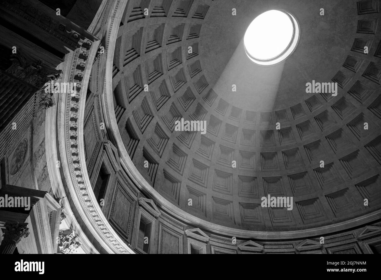 Italy, Rome, Pantheon interior with shaft of light Stock Photo - Alamy